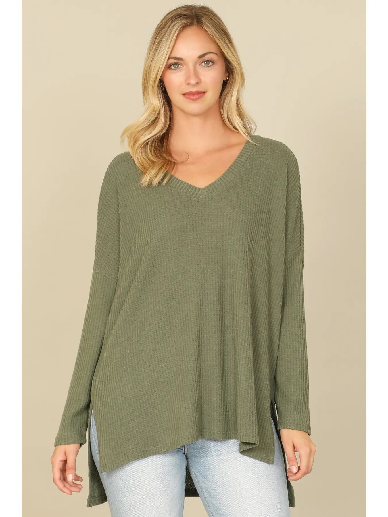 Waffle Top – Marigold + Mule Clothing Boutique